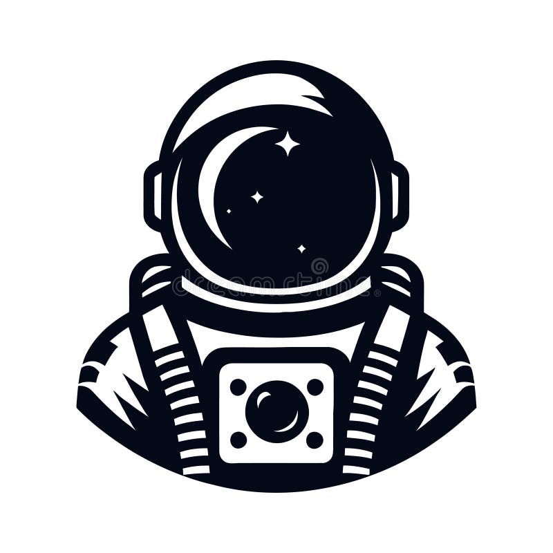 Minimalist Astronaut Logo Icon Vector Template on White Background ...