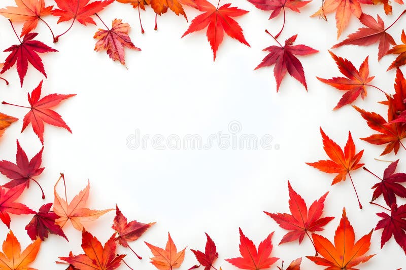 Minimalist Autumn Leaves Composition on White Background, Ideal for ...