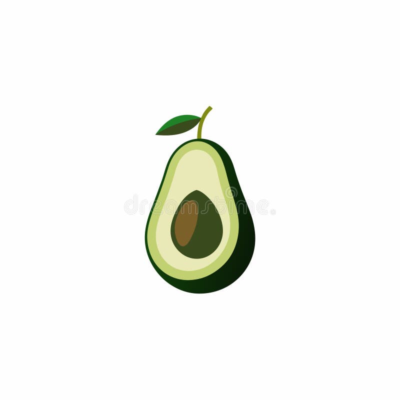 Minimalist Avocado Icon Design Stock Illustration - Illustration of ...