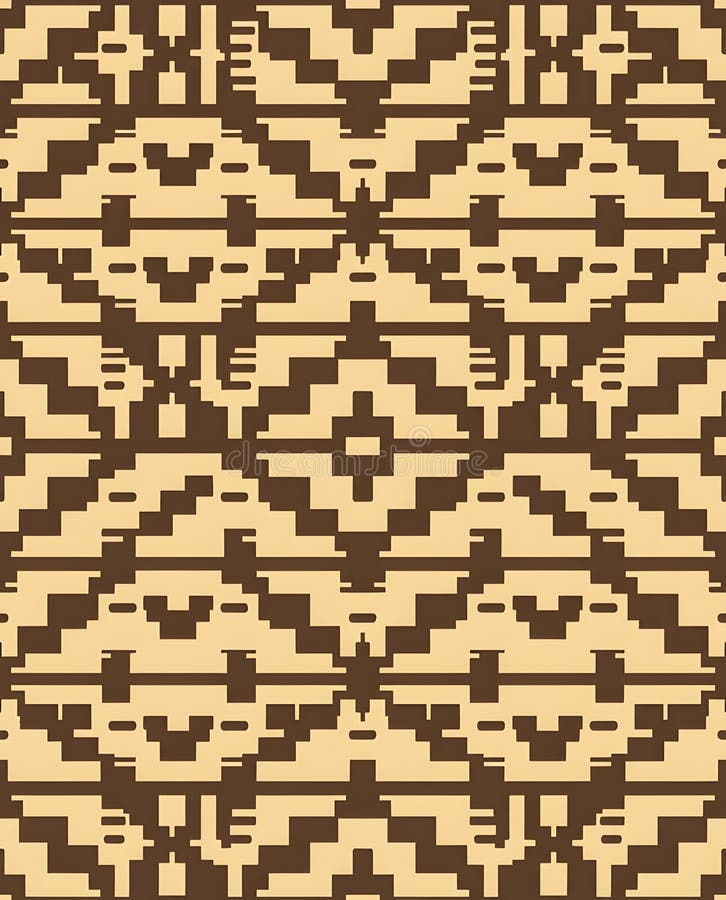 Aztec-inspired Angular Steps with Modern Rhythm, Seamless Pattern ...