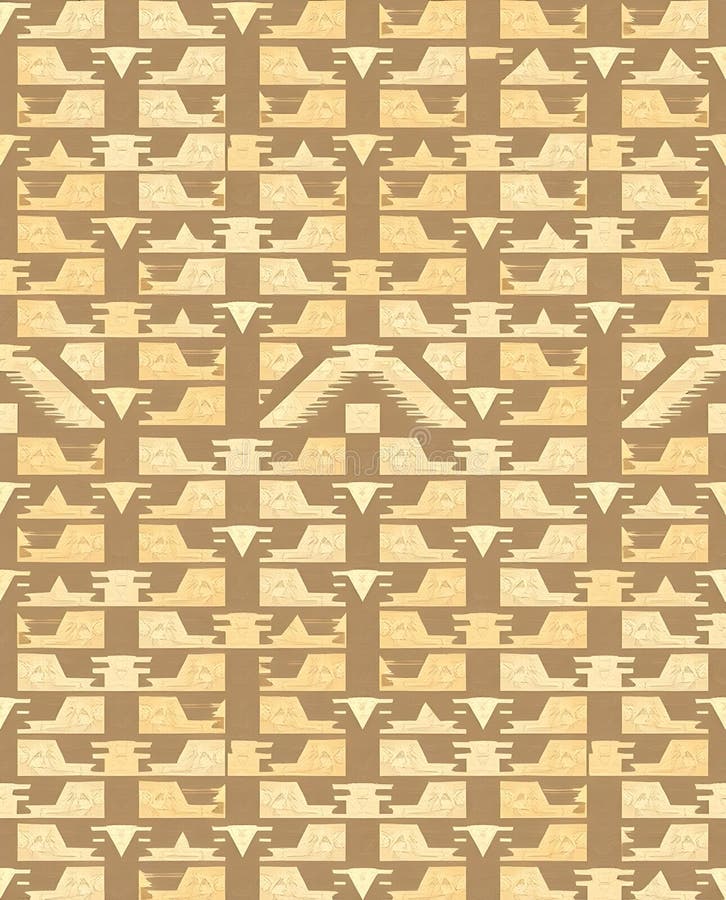 Aztec-inspired Angular Steps with Modern Rhythm, Seamless Pattern ...