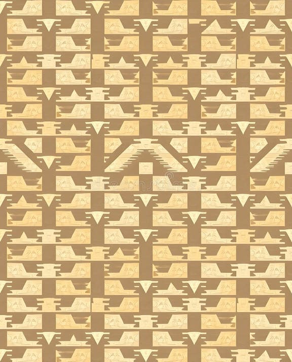 Aztec-inspired Angular Steps with Modern Rhythm, Seamless Pattern ...