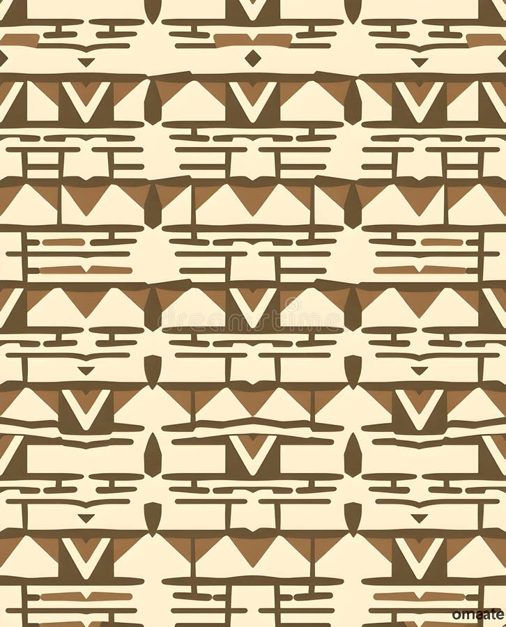 Aztec-inspired Angular Steps with Modern Rhythm, Seamless Pattern ...