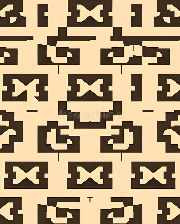 Structured Aztec Step Motif in Rhythmic Symmetry, Seamless Pattern ...