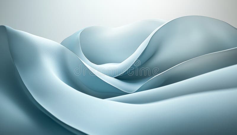 Minimalist Baby Blue 3D Wave Texture an Elegant and Gentle Abstract ...