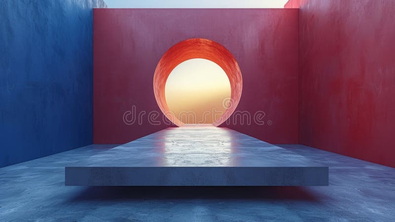 Minimalist Backdrop with Symmetrical Elements, Symbolizing Equilibrium ...
