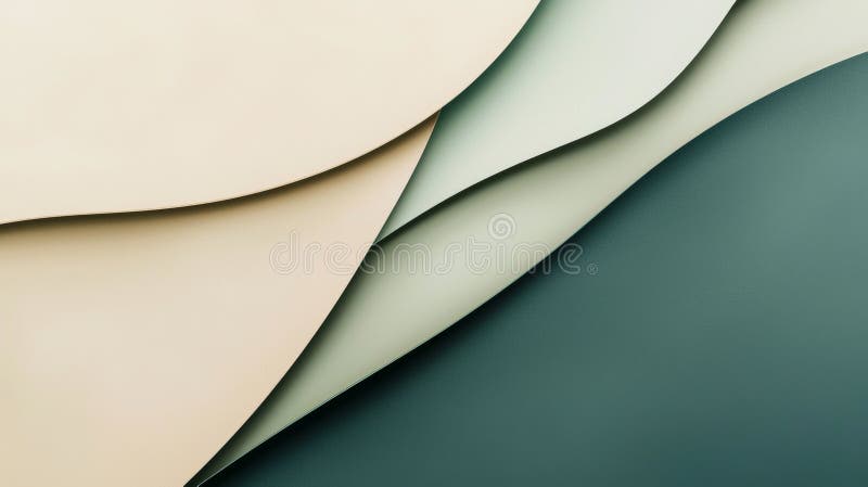 Minimalist Background with Curved Paper Sheets Creating Elegant and ...