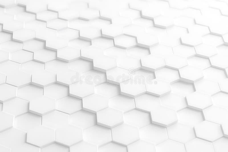Clean White Hexagonal Pattern with Subtle Depth and Soft Lighting Stock Illustration ...