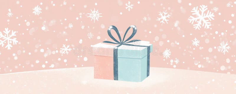 Minimalist Background Focus Single Elegantly Wrapped Gift Box Center ...