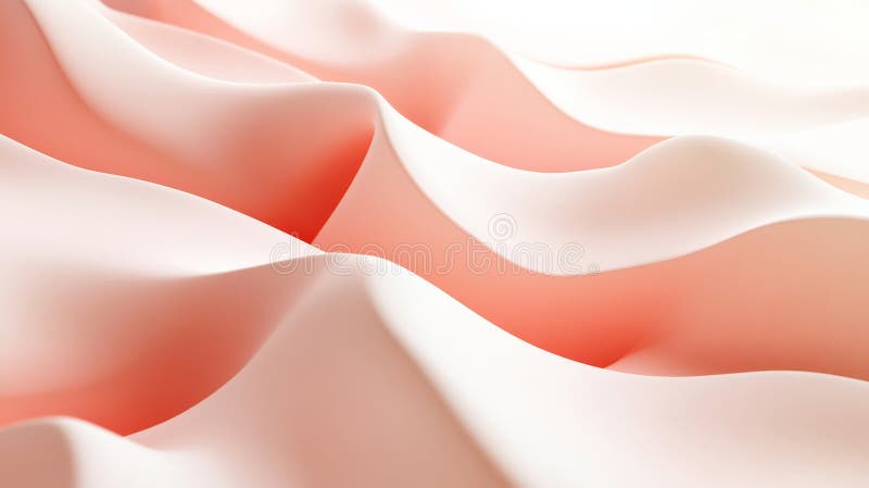 Minimalist Background in Soft Coral and White Tones, with Smooth ...