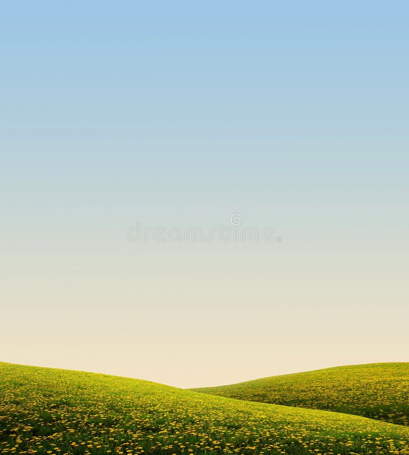 Minimalist Background, Two Hills during the Day Stock Photo - Image of ...
