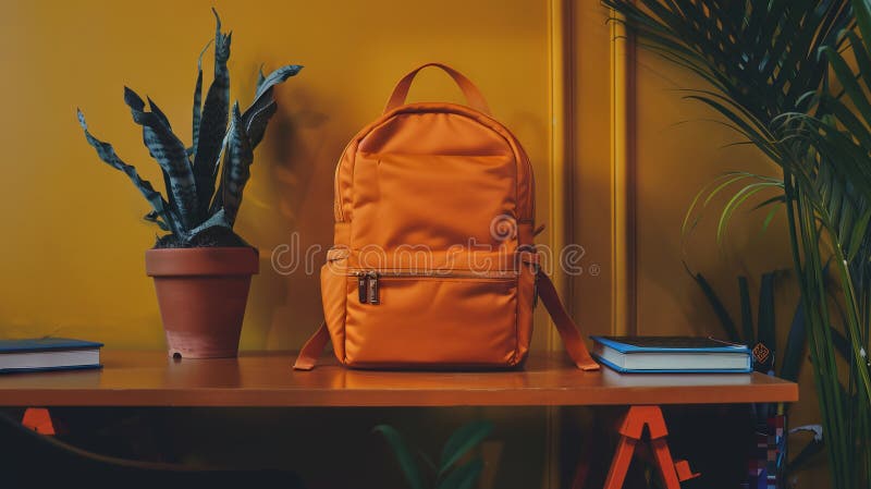 Minimalist Backpack. Back-to-School Essentials Ready for Learning Stock ...
