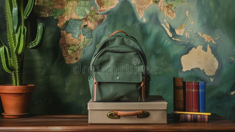 Minimalist Backpack Mockup for Academic Success Stock Photo - Image of ...