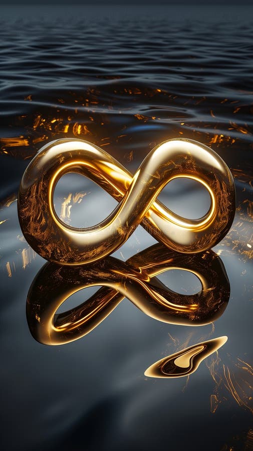 Minimalist Banking Concept with the Gold Infinite Symbol Stock Photo ...