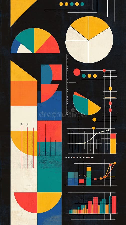 Minimalist Banner Design Featuring Geometric Patterns and Data Graphs ...