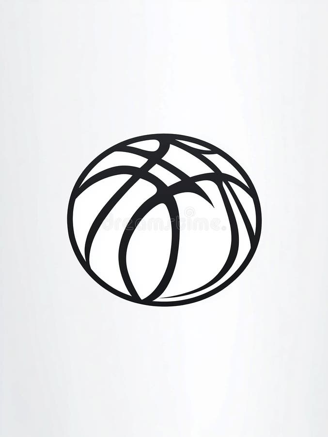 Minimalist Basketball Icon Logo Design Stock Illustration ...