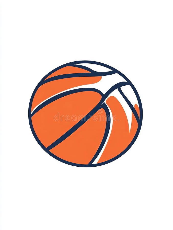 Minimalist Basketball Icon Logo Design Stock Illustration ...