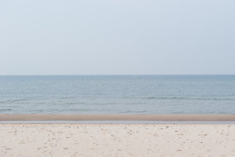 Minimalist Beach Scene with Sand and Ocean Stock Photo - Image of ...