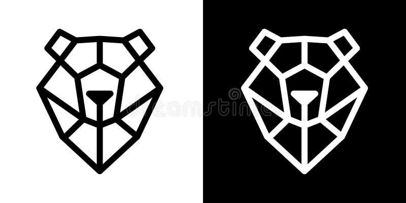 Bear triangles Logo stock vector. Illustration of emblem - 29500786