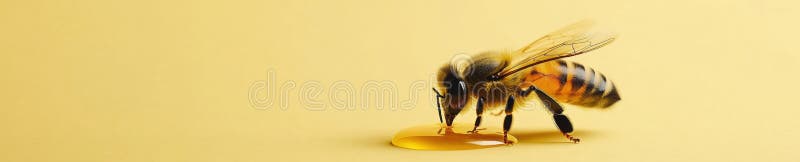 Minimalist Bee Concept on Smooth Surface for Nature Design Stock ...