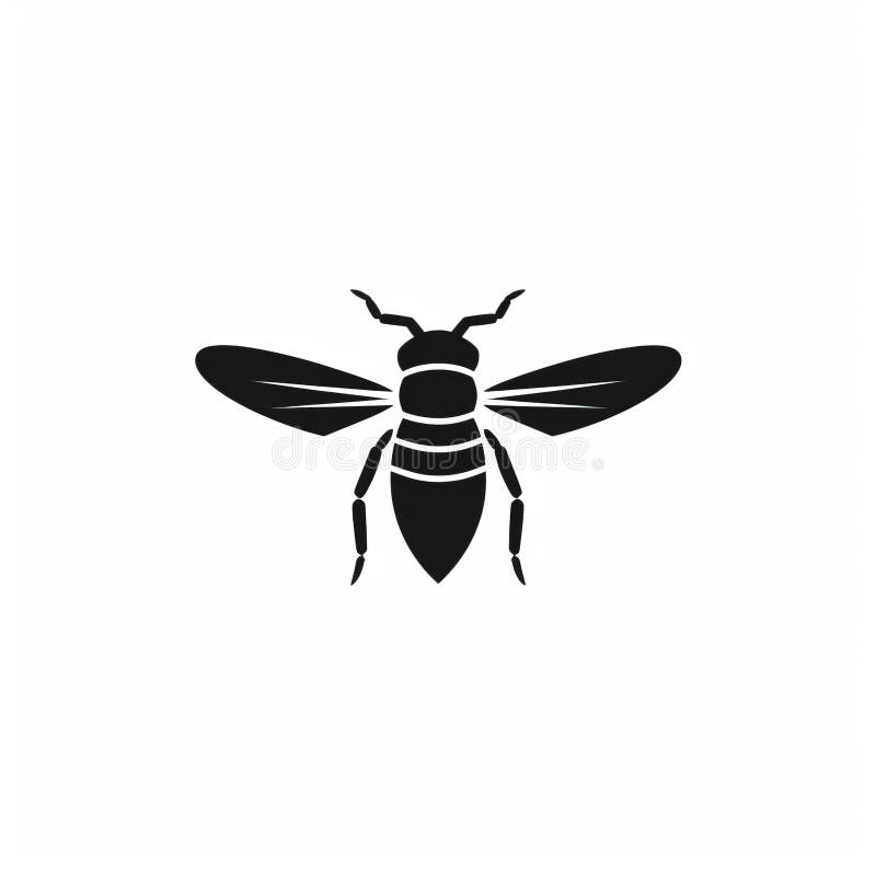 Minimalist Bee Icon Vector Illustration Design Template Stock ...