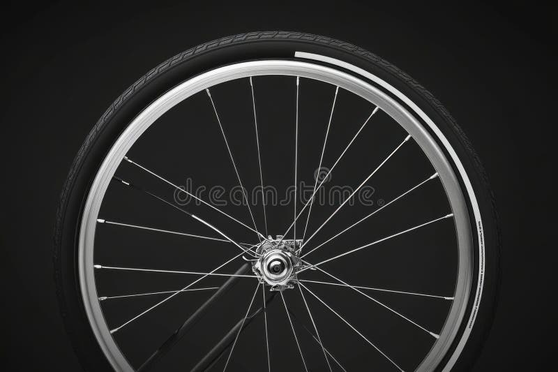 Minimalist Bicycle Wheel Design Stock Illustration - Illustration of ...