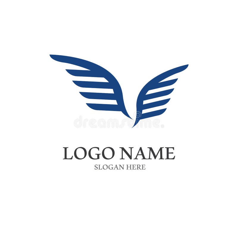Minimalist Bird Wings Logo. Easy Editing of Template Vector ...
