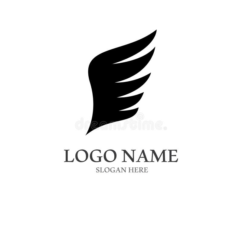 Minimalist Bird Wings Logo. Easy Editing of Template Vector ...