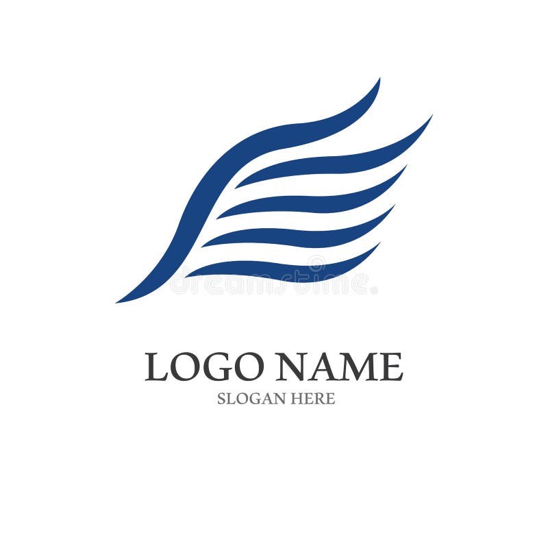 Minimalist Bird Wings Logo. Easy Editing of Template Vector ...