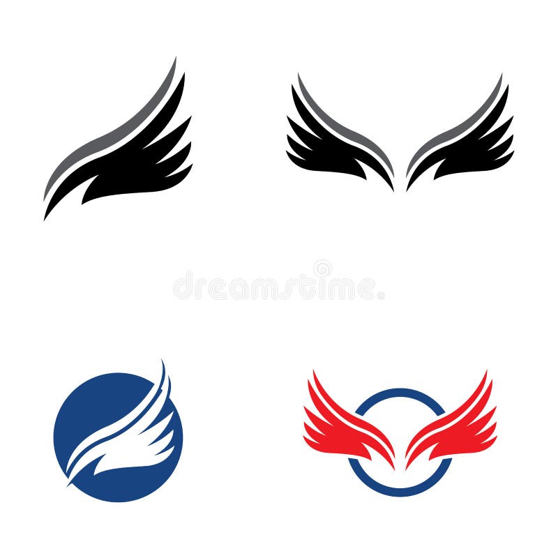 Minimalist Bird Wings Logo. Easy Editing of Template Vector ...