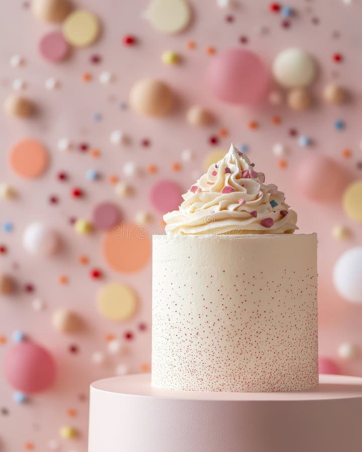 Minimalist Birthday Backdrop Featuring Cannoli Cream Base with Abstract ...