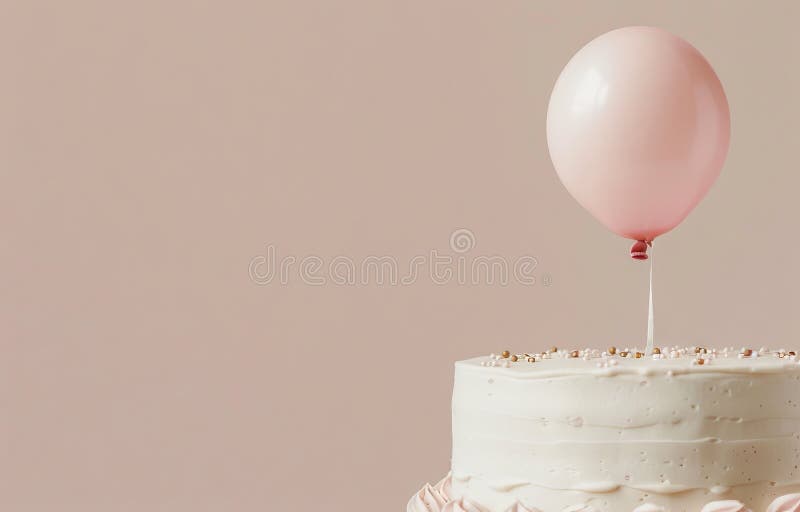 Minimalist Birthday Cake Clean Design Soft Textures Stock Illustration ...