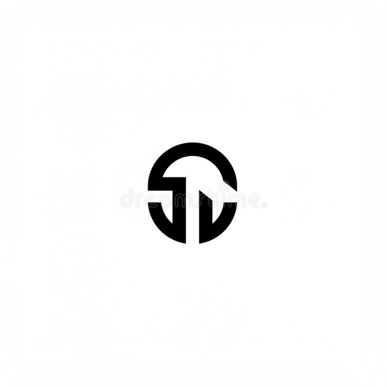 A Minimalist Black Abstract Logo Features a Circular Shape with ...