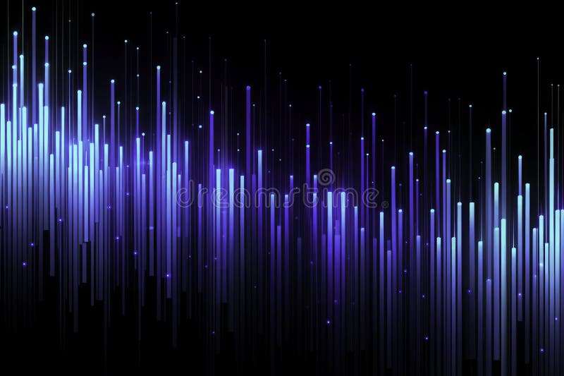 Minimalist Black Background with Blue Digital Line Edges Stock Photo ...