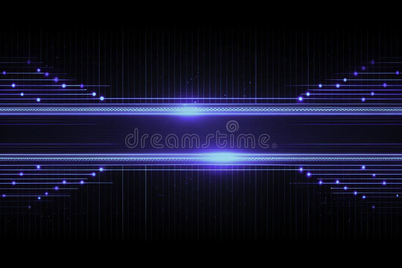Minimalist Black Background with Blue Digital Line Edges Stock Image ...
