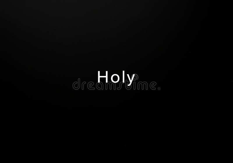 Minimalist Black Background with Centered Holy Text Stock Photo - Image ...