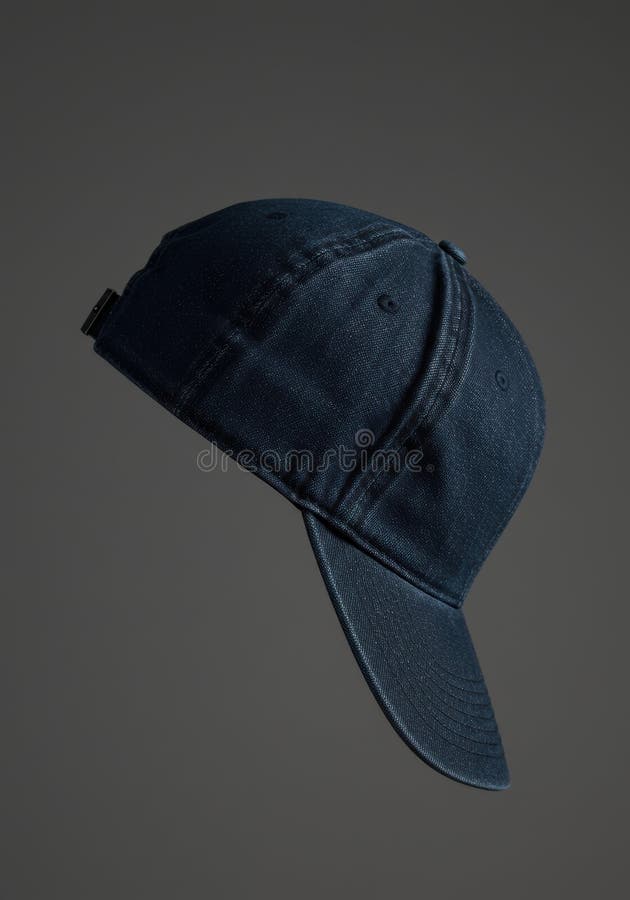 Minimalist Black Baseball Cap Isolated Dark Background Stock Photos ...