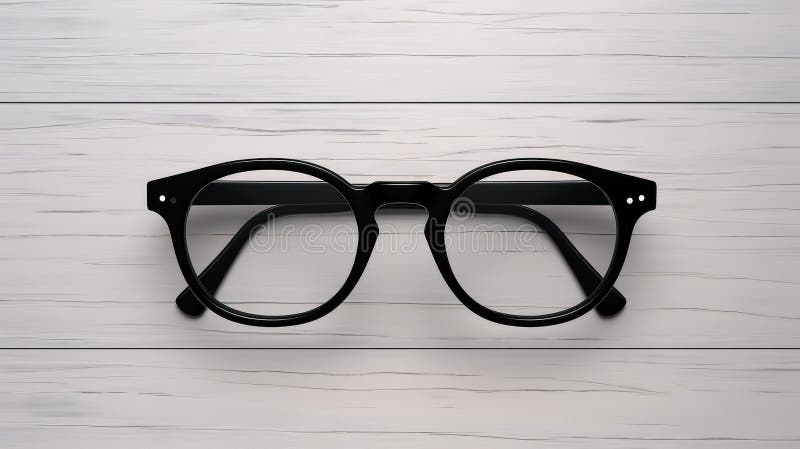 Minimalist Black Cartoon Glasses Stock Illustration - Illustration of ...