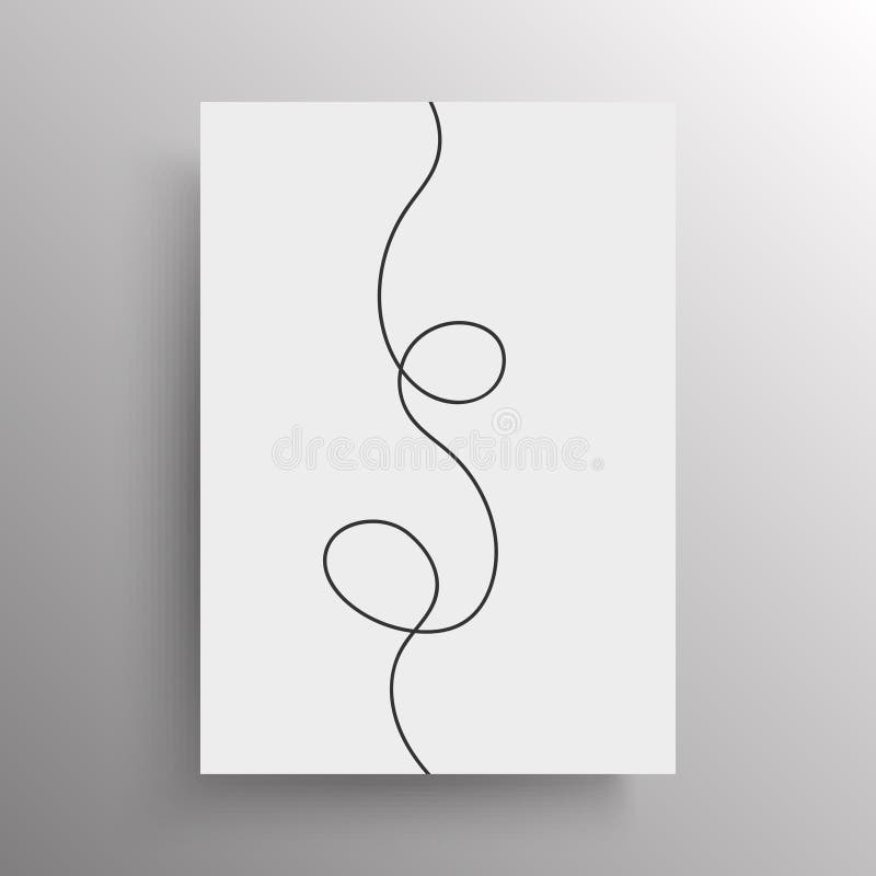 Minimalist Black Continuous Line Artistic Design for Cover and Poster ...