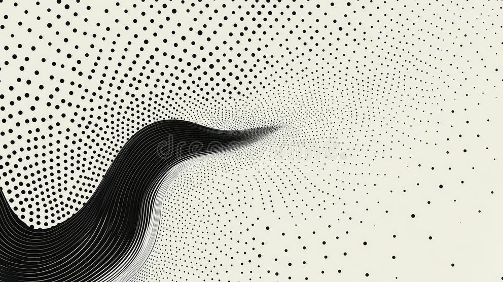 Minimalist Black Dot and Line Pattern on White Backdrop Stock Image ...