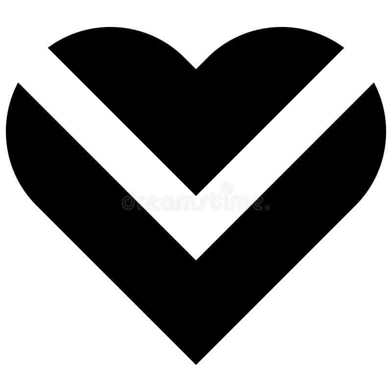 Minimalist Black Heart for Logo Stock Vector - Illustration of heart ...