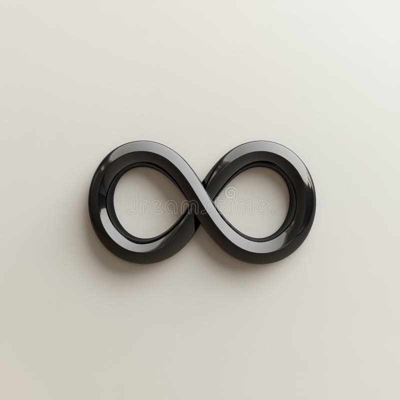 Minimalist Black Infinity Symbol on Neutral Background Stock Image ...