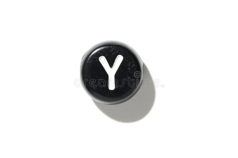 Minimalist Black Keyboard Button with Letter Y on White Background ...