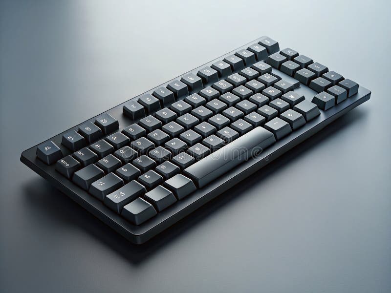 Sleek Black Keyboard on a Simple Background a Minimalist Design for ...