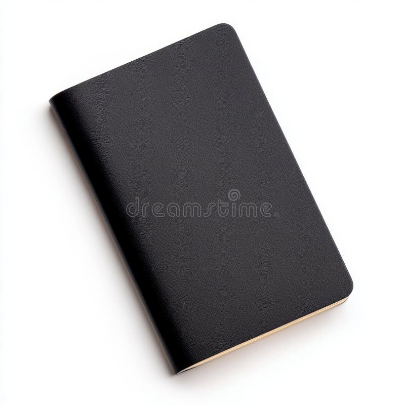 A Minimalist Black Notebook for Notes and Ideas Isolated on White ...
