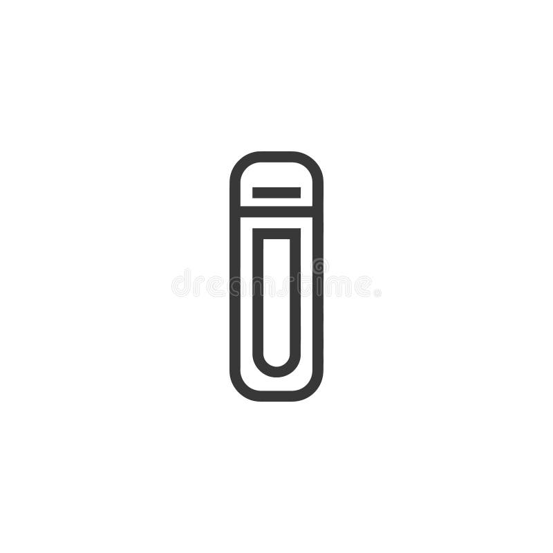 Large Paperclip Icon, Office Supply Symbol Stock Vector - Illustration ...