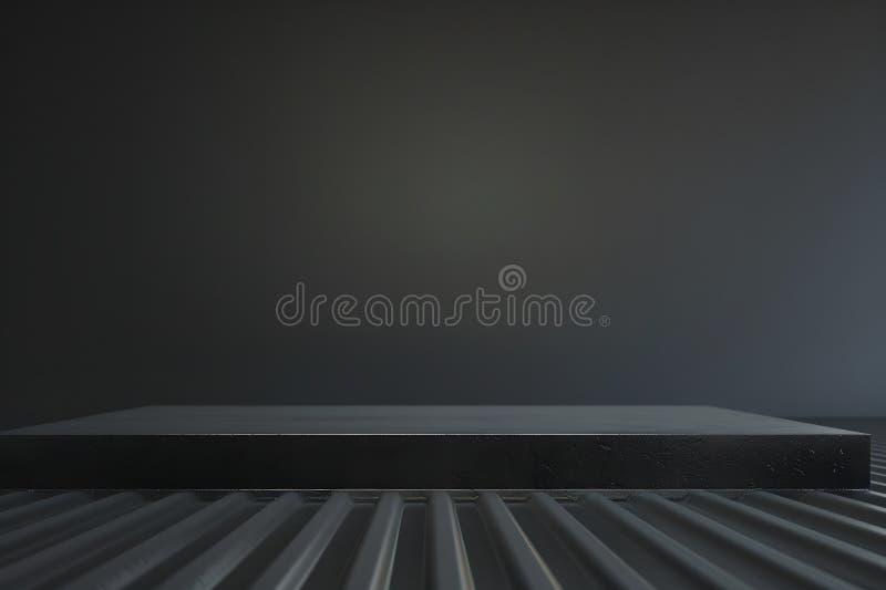 Minimalist Black Platform with Text Space Stock Illustration ...