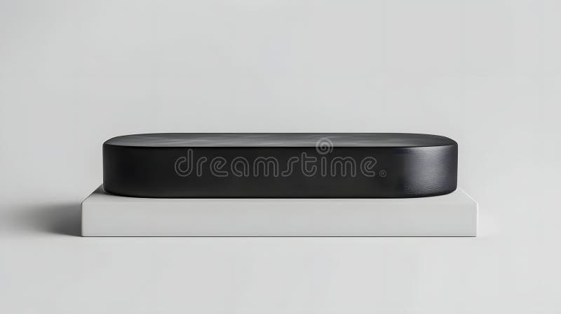 Minimalist Black Rectangular Platform Against Clean Background in ...