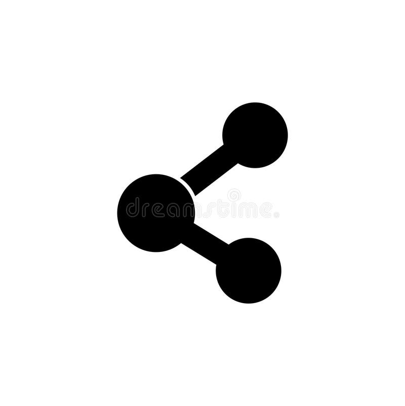 Minimalist Black Share Icon for Digital Platforms Stock Vector ...