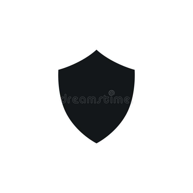 Minimalist Black Shield Icon on White Background Vector Stock Vector ...